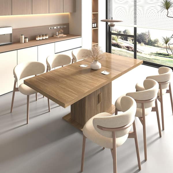 Noble House Erika 63 in to 78.74 in. Rectangle Black Brown Wood ...