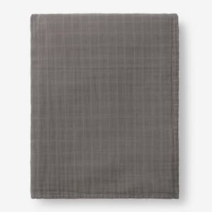 The Company Store Gossamer Gray Solid Cotton King Woven Blanket-KN83-K ...