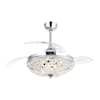 matrix decor 42 in. Chrome Retractable Ceiling Fan with Light Kit and ...