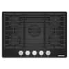 KitchenAid 36 in. 5-Burners Recessed Gas Cooktop in Black KCGG536PBL ...