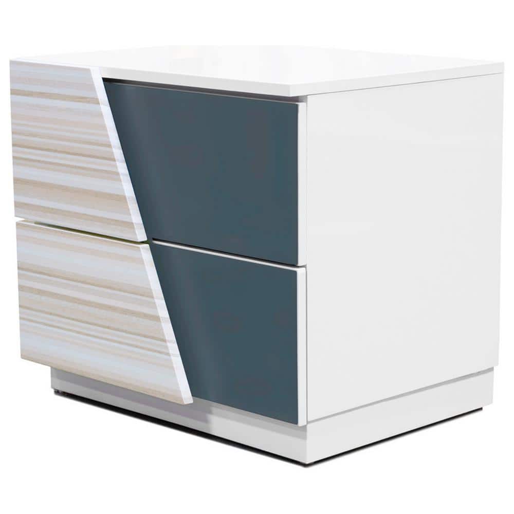 Best Master Furniture Manchester 2- -Drawer Modern Zebra Gray ...