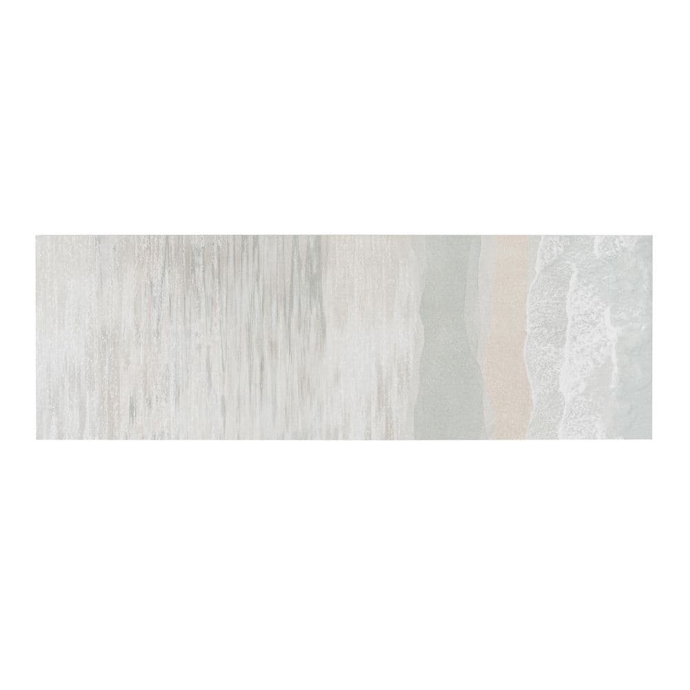 Apollo Tile Imprint 16 in. x 48 in. Misty Blue, Ivory Cream Matte ...