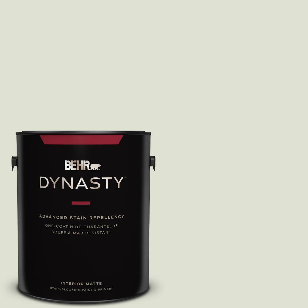BEHR DYNASTY 1 gal. #S380-1 Moss Mist Matte Interior Stain-Blocking ...