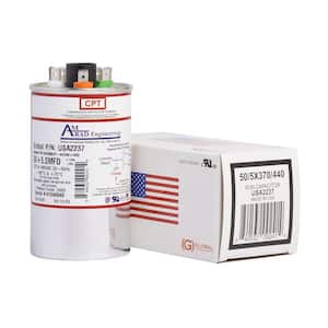 AMRAD ENGINEERING Round USA Made Motor Run Capacitor, 45 MFD, 370/440 ...