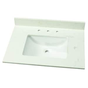 Home Decorators Collection 31 in. W Engineered Marble Single Vanity Top ...