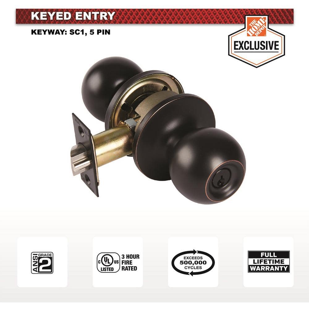 Universal Hardware Light Duty Commercial Entry Knob, UL 3-Hour Fire ...