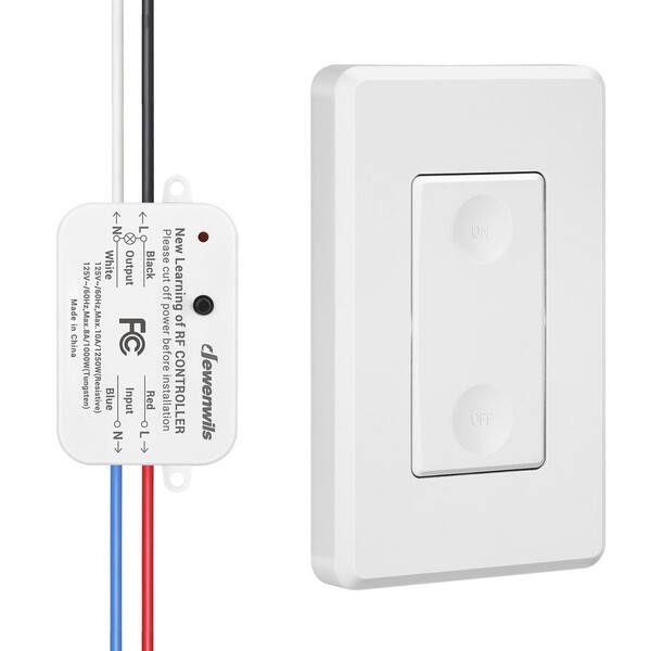 DEWENWILS 125-Volt Wireless Remote Control Light Switch and Receiver ...