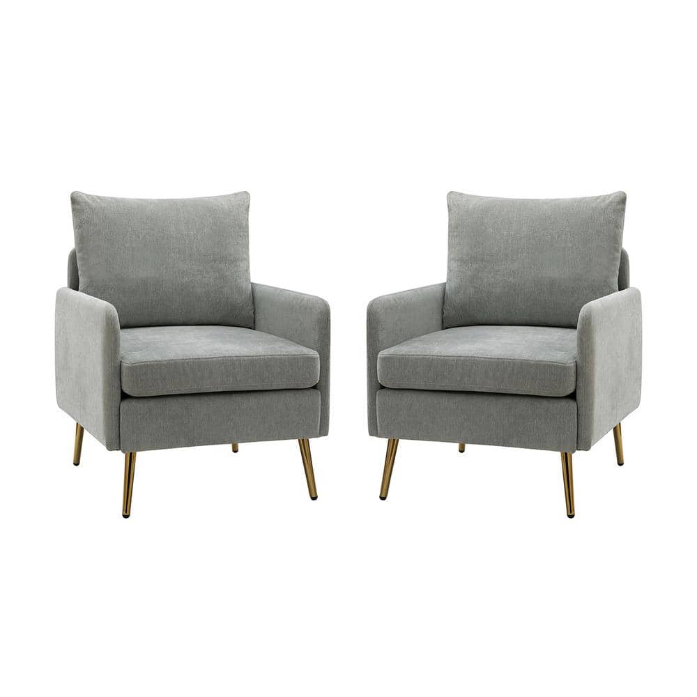 JAYDEN CREATION Magnesia Sage Polyester Arm Chair with Removable ...