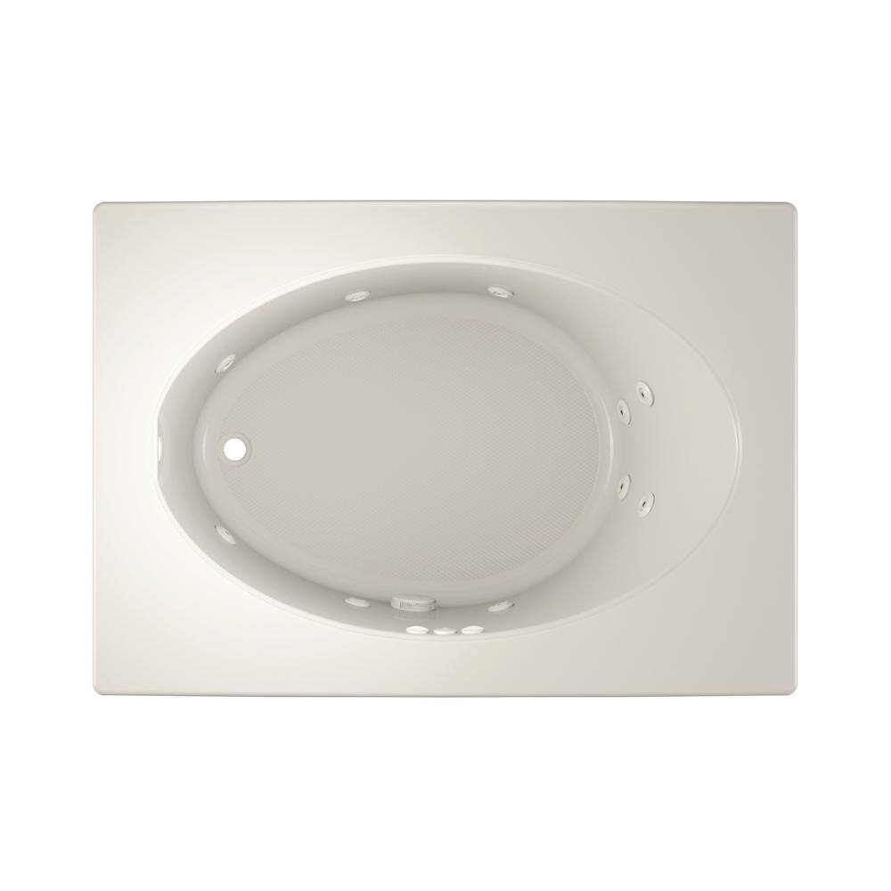 JACUZZI Primo 60 in. x 42 in. Oval Whirlpool Bathtub with Left Drain in ...