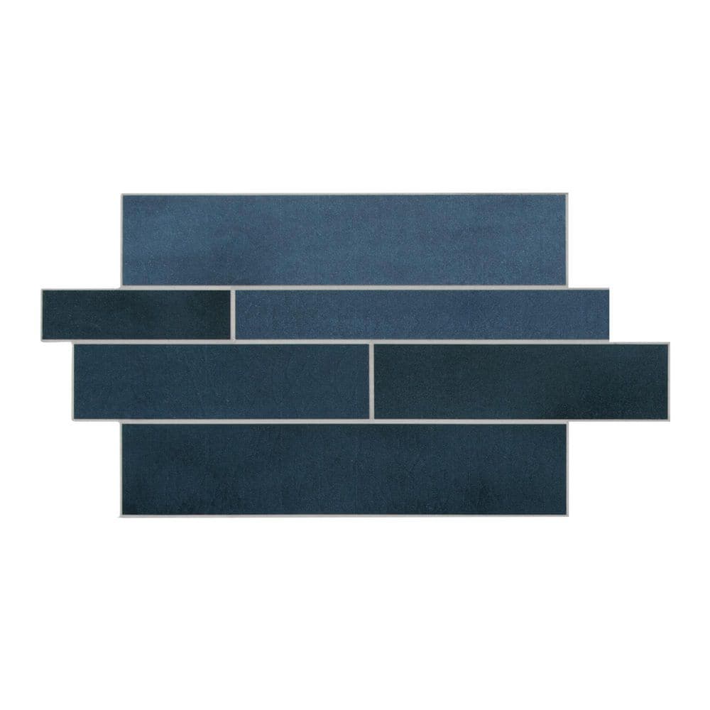 sunwings Interlocking Blue Mixed 6 in. x 6 in. Stone Composite Peel and ...