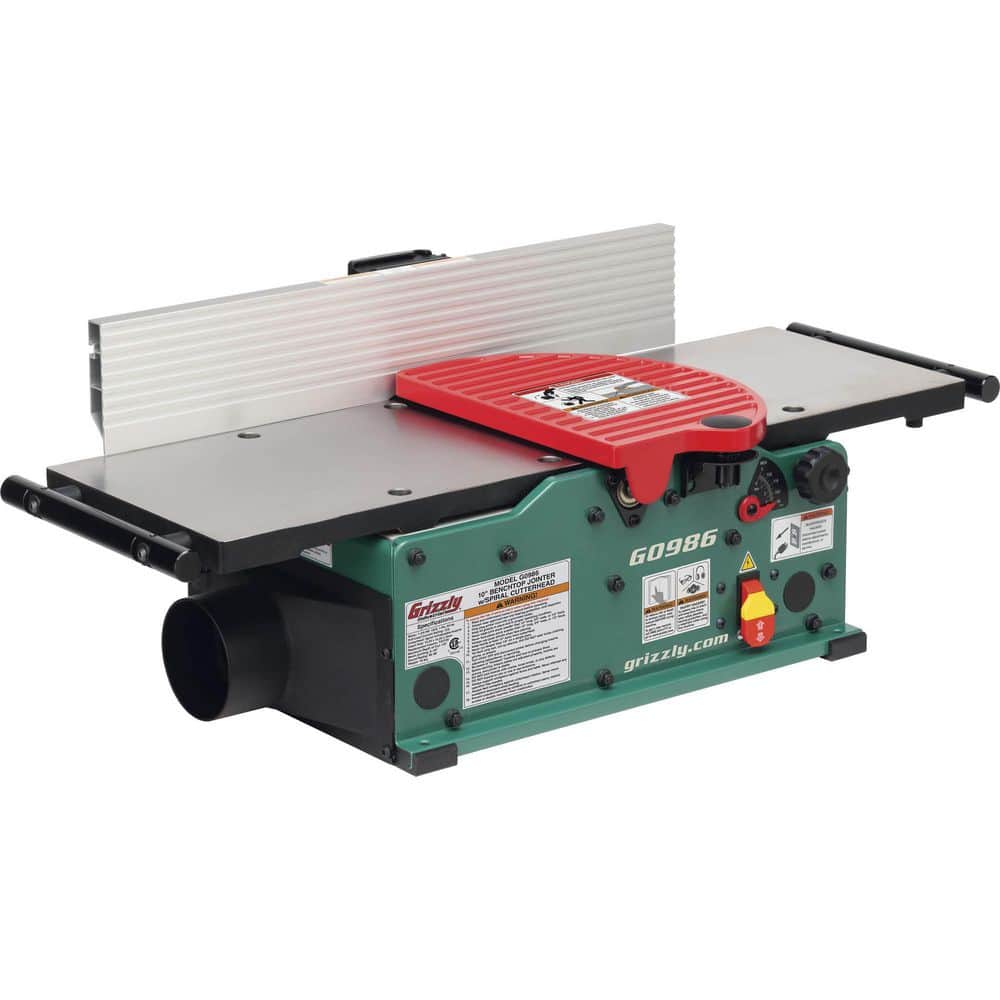 Grizzly Industrial Grizzly G0986-10 in. Benchtop Jointer with Spiral ...