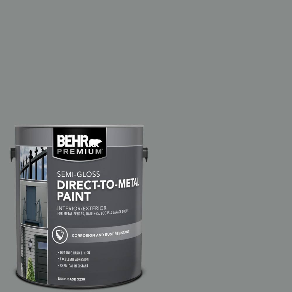 BEHR PREMIUM 1 gal. #N460-5 Slate Rock Semi-Gloss Direct to Metal ...