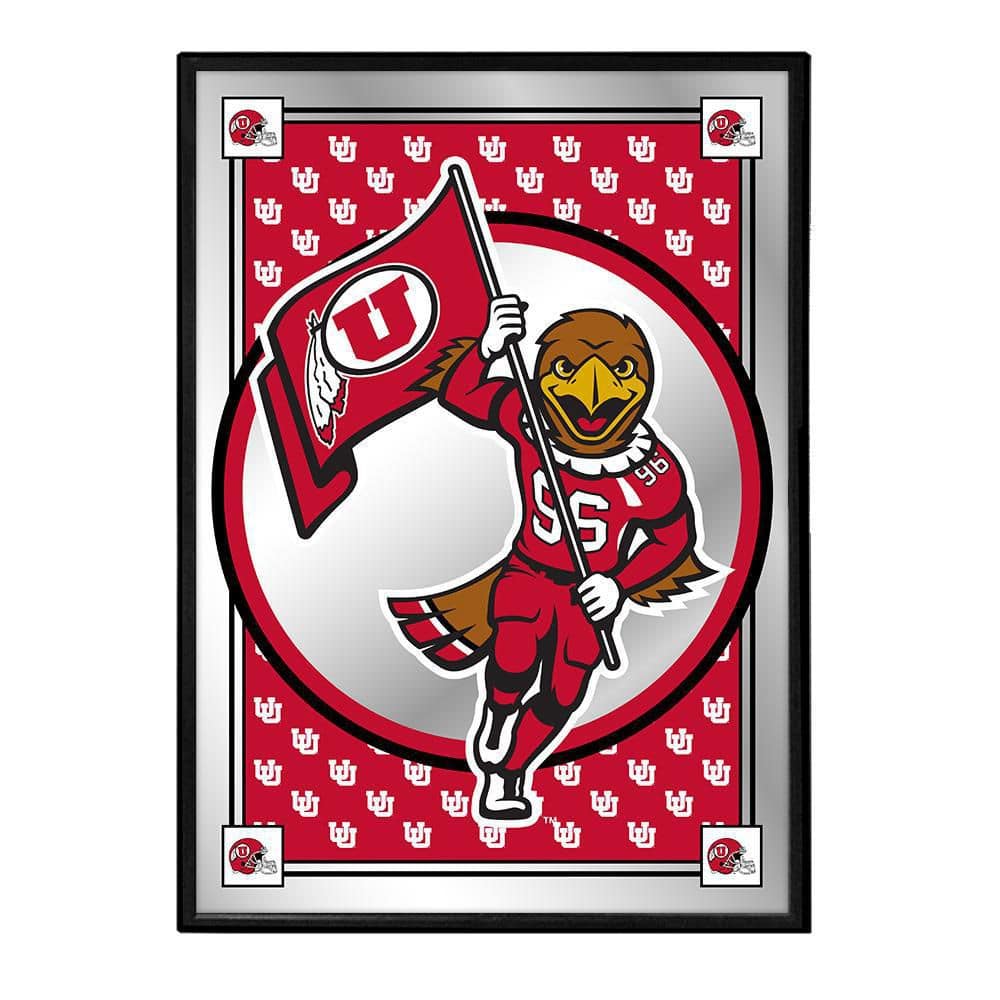 The Fan-Brand 19 in. X 28 in. Utah Utes Team Spirit, Mascot Framed ...