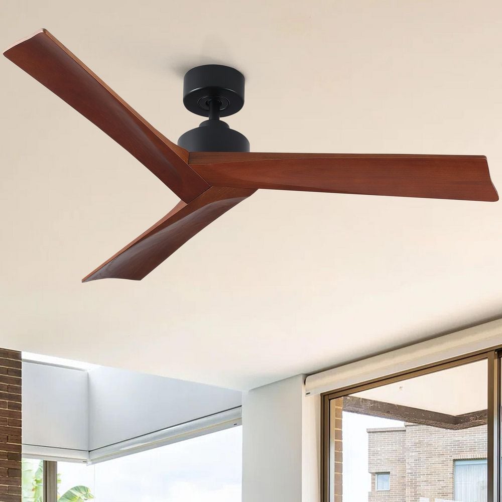 Wellspeed Vera 52 in. Indoor Matte Black Standard Downrod Mount Ceiling ...