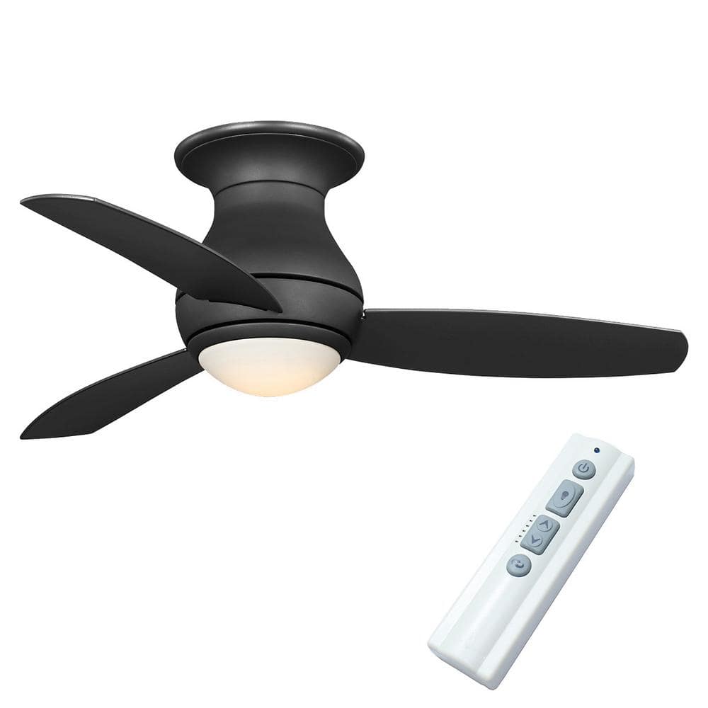 Kathy Ireland Curva Sky 44 in. Outdoor Graphite Ceiling Fan with Remote ...
