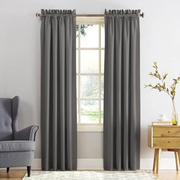 Sun Zero Gregory Steel Polyester 54 in. W x 108 in. L Rod Pocket Room ...