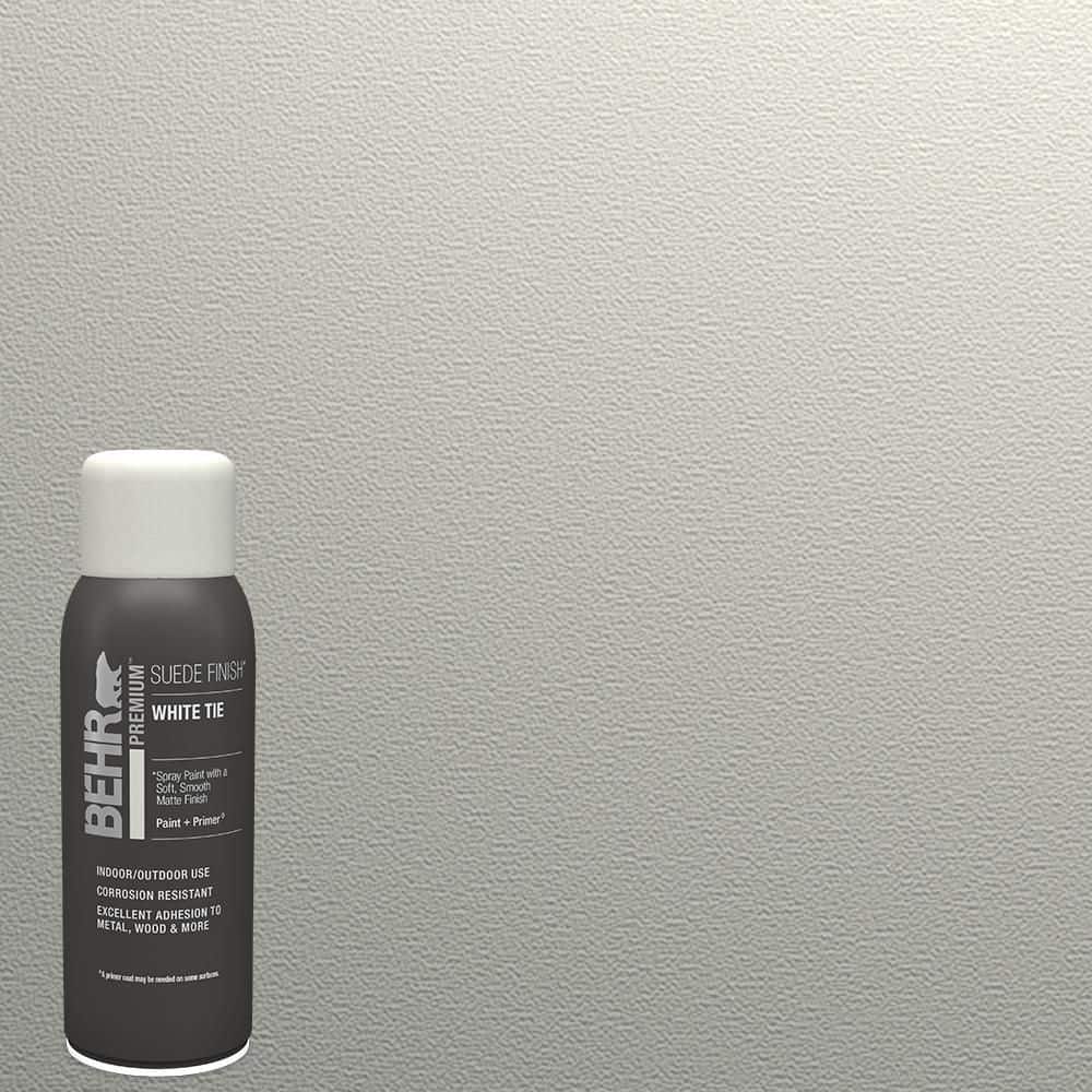 Reviews for BEHR PREMIUM 12 oz. White Tie Matte Interior/Exterior Suede ...