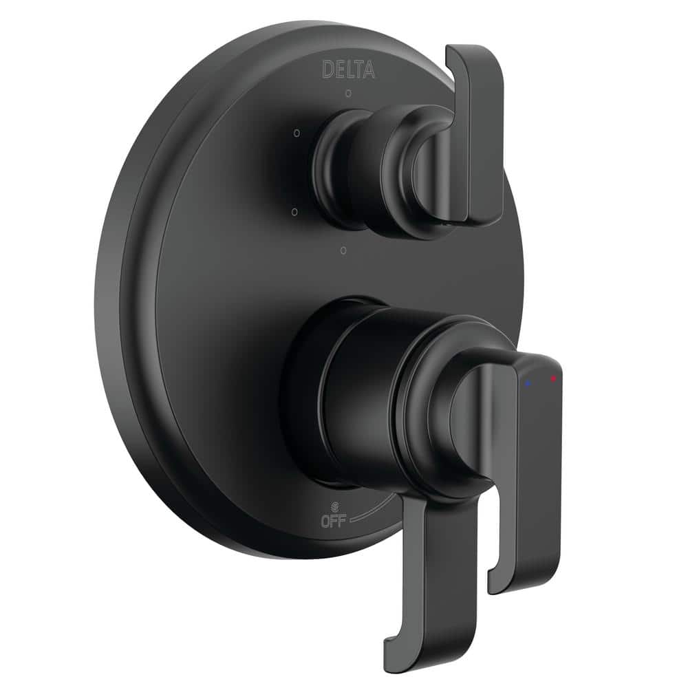 Delta Tetra 2-Handle Wall-Mount Valve Trim Kit 6-Setting Int. Div. in ...
