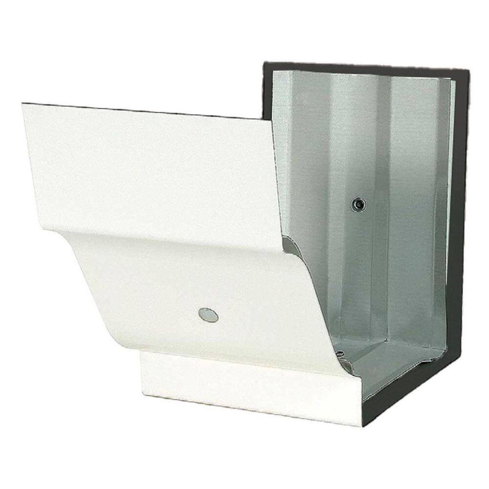 Gibraltar Building Products 5 in. White Aluminum Steel K-Style Gutter ...