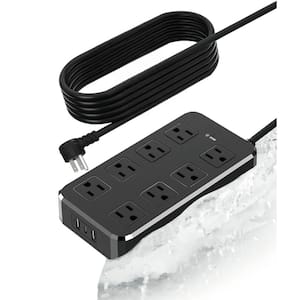 10 ft. 6-Outlets Waterproof Surge Protector Power Strip with Overload ...