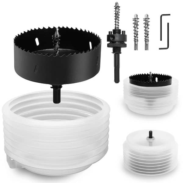 5 Bi-Metal Hole Cutter with Dust Bowl for LED Recessed Ceiling Lighting ...