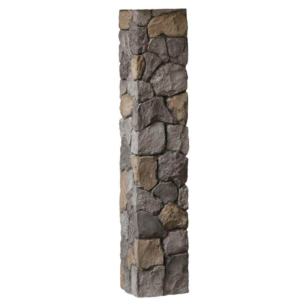 ProWood 8-1/4 in. x 8-1/4 in. x 3-1/2 ft. Composite Gray Fieldstone ...