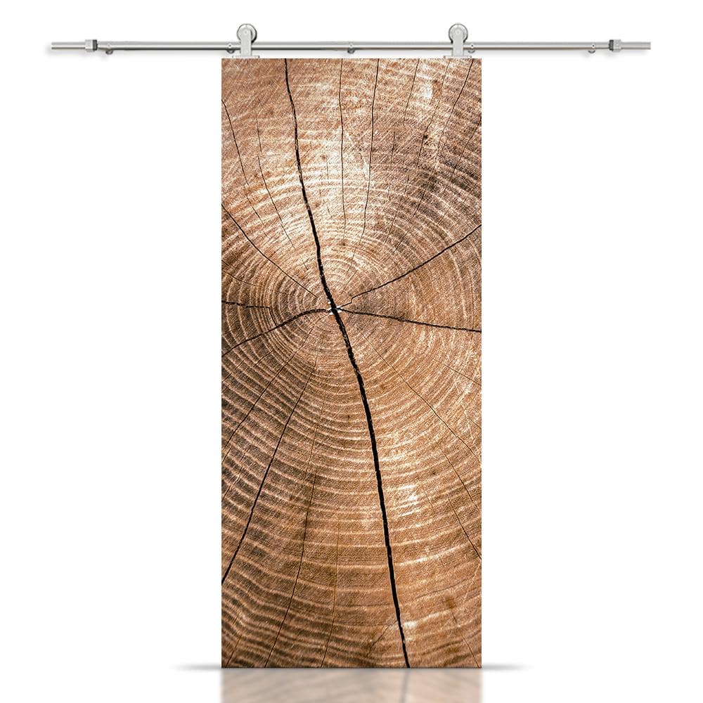 CALHOME 30 in. x 96 in. Artisan Print Series Tree Rings MDF Modern ...