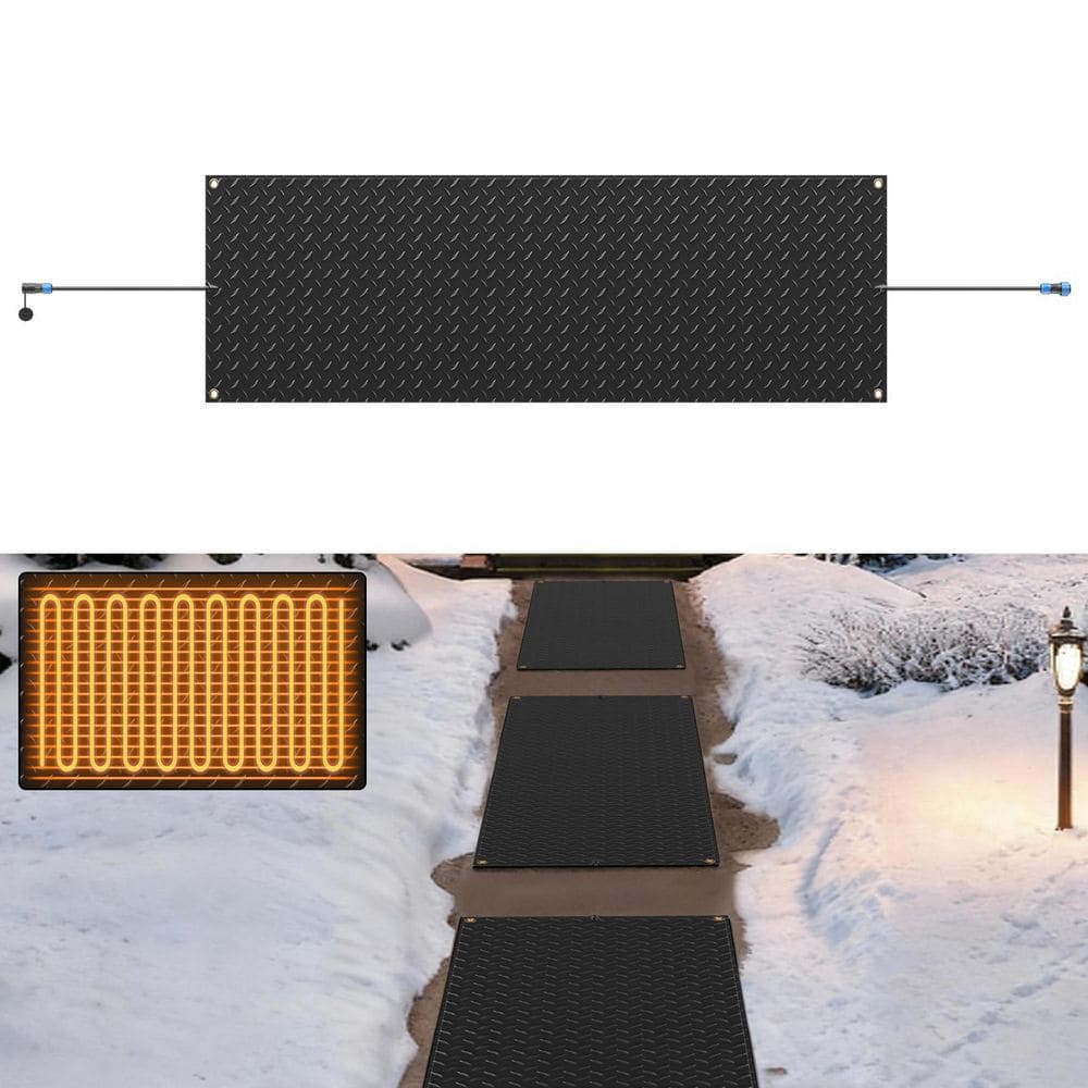 ABORON Snow Melting Mat 20 in. x 60 in. PVC Winter Heat Mat with Power ...
