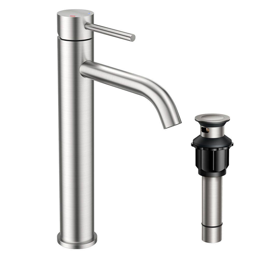ANZA Single Handle High-Arc Bathroom Faucet with Pop-Up Drain in ...
