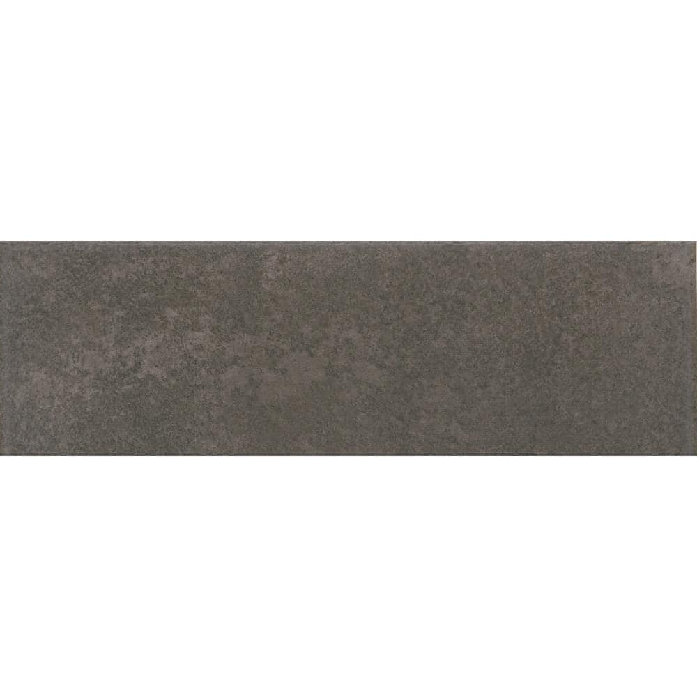 EMSER TILE Pagoni Dark 4 in. x 13 in. Glossy Porcelain Wall Tile (8.47 ...