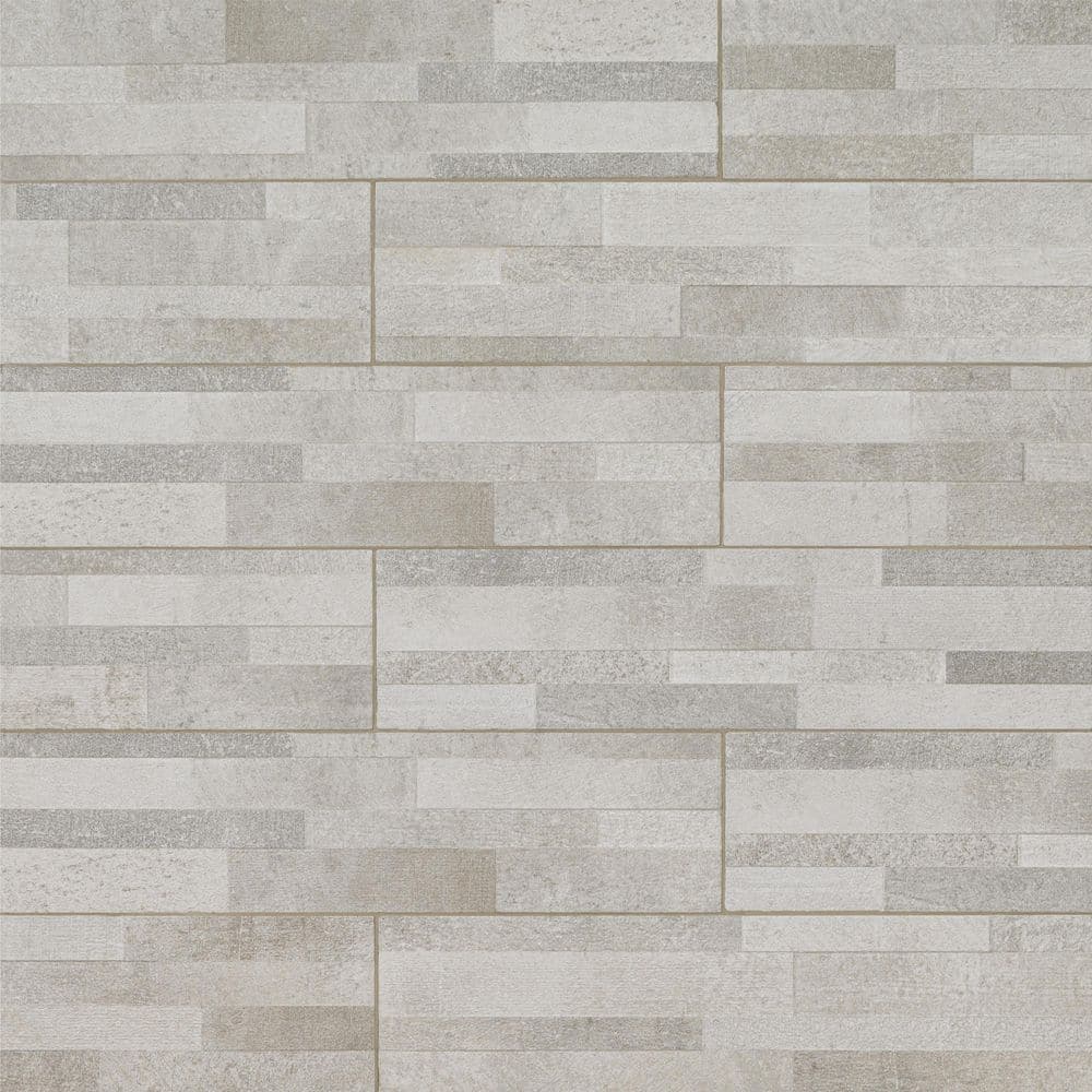 MSI Take Home Sample - Nova Sterling Ledger Panel 6 in. x 6 in. Textured Matte Porcelain Wall ...