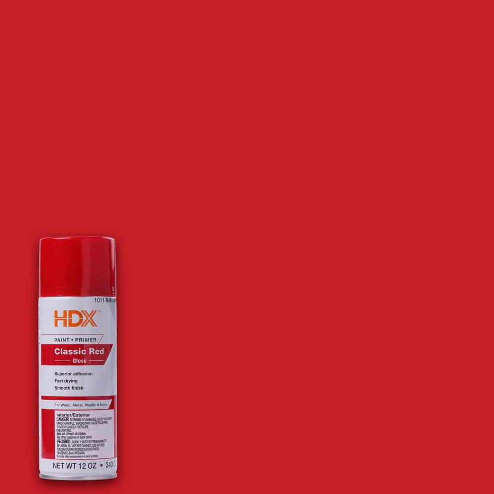Reviews for HDX 12 oz. Paint and Primer Gloss Red Spray Paint | Pg 1 ...