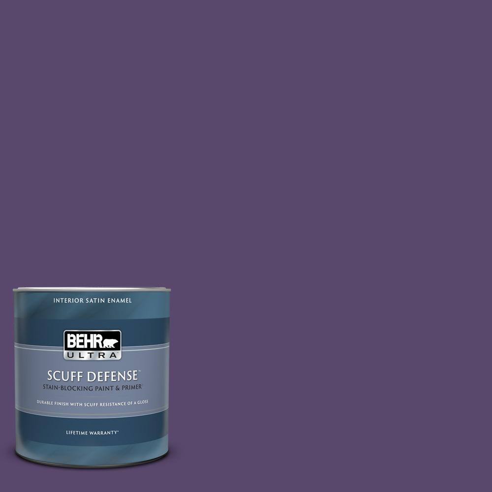 BEHR ULTRA 1 qt. #P570-7 Proper Purple Extra Durable Satin Enamel ...