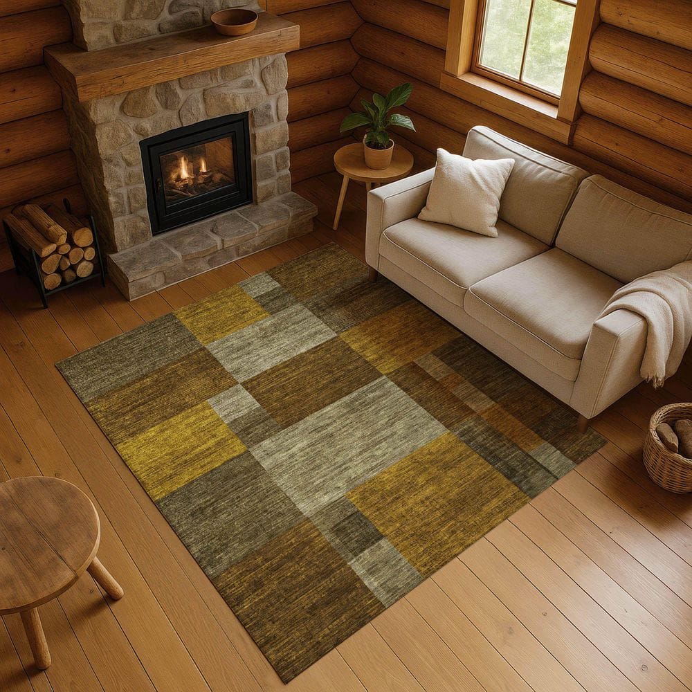 Addison Rugs Mayfield Premium Machine Washable Abstract AMF1749 Pewter ...