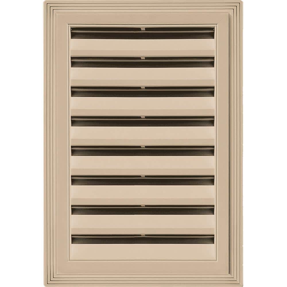 Builders Edge 12 in. x 18 in. Rectangle Gable Vent #069 Tan ...