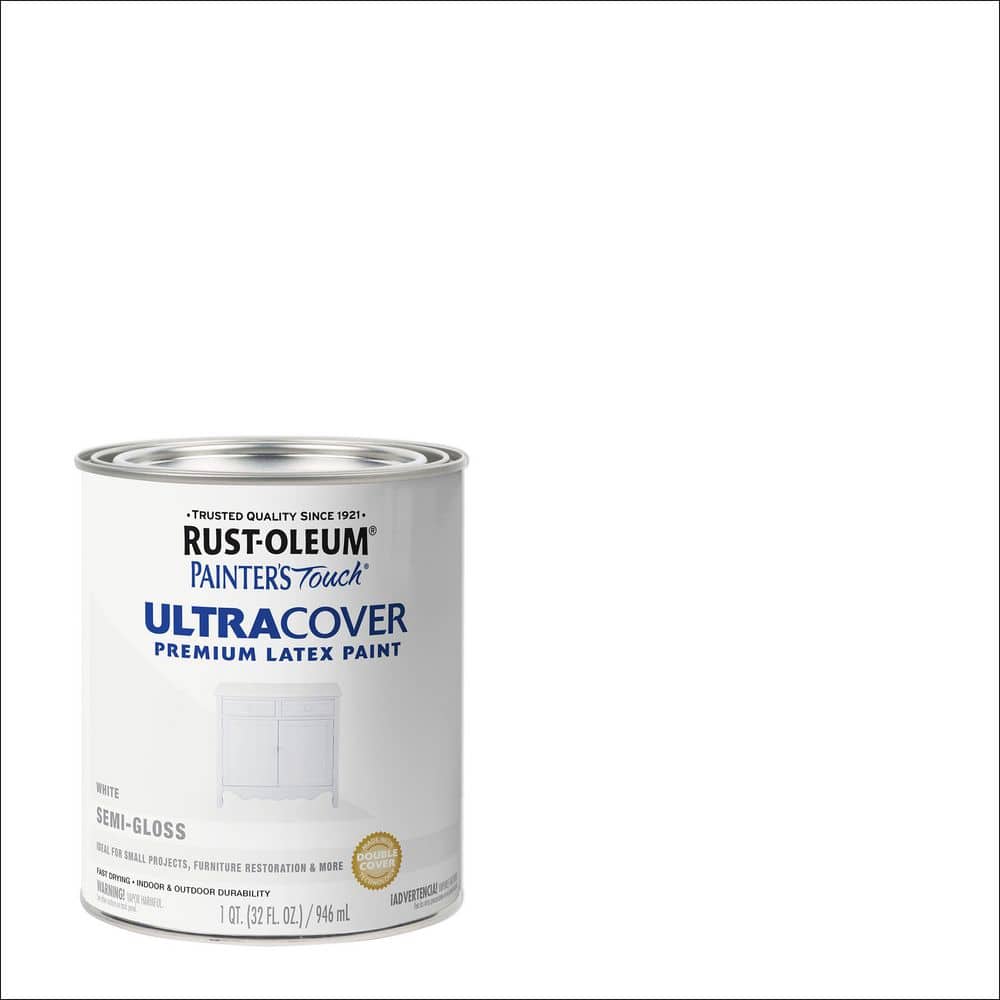 Rust-Oleum Painter's Touch 32 oz. Ultra Cover Semi-Gloss White General ...