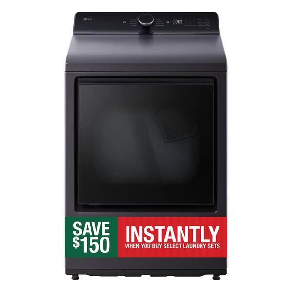 Reviews for LG 7.3 cu. ft. Vented SMART Electric Dryer in Matte Black with EasyLoad Door and ...