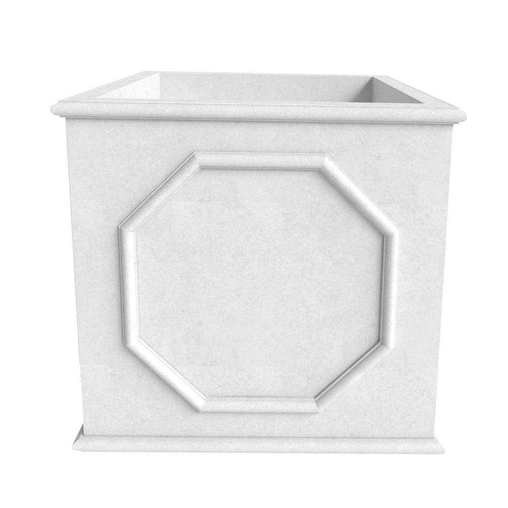 Leisuremod Sprout Modern Square Floor Planter in Fiberstone Indoot ...