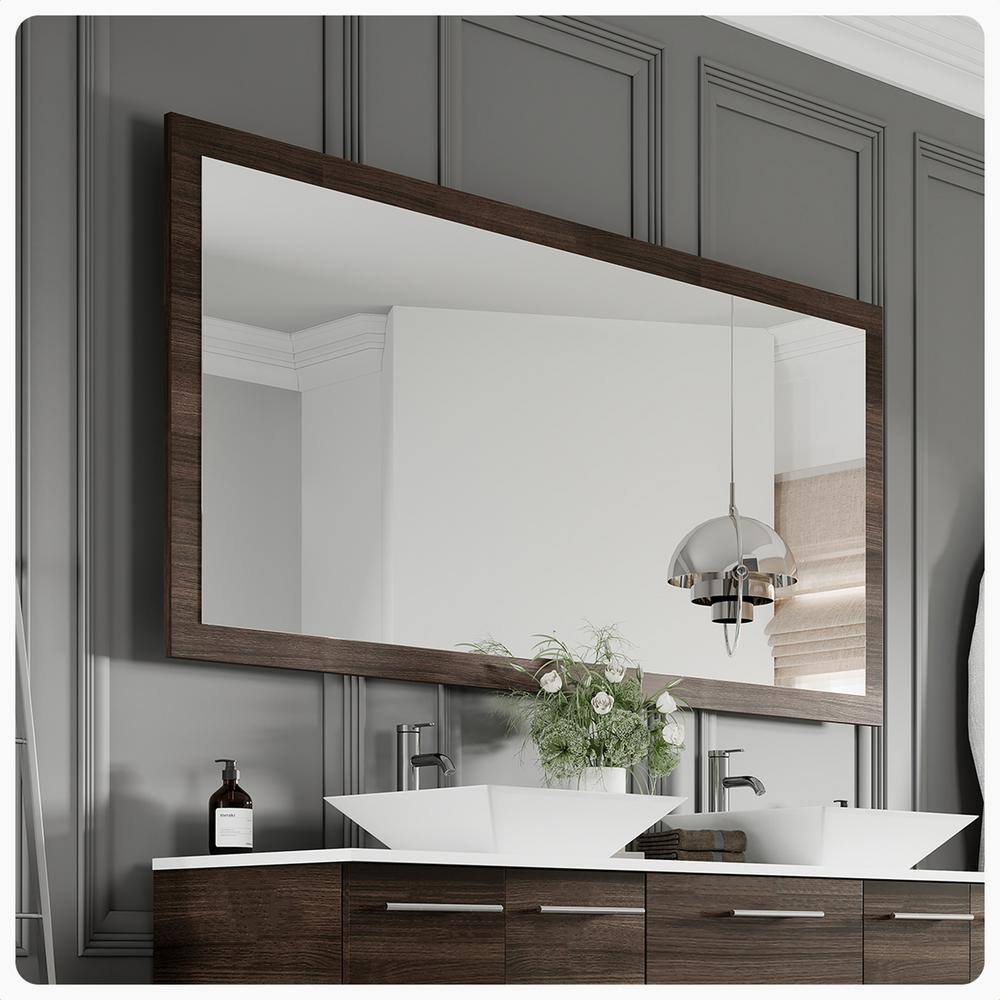 Eviva Sun 60 in. W x 30 in. H Large Rectangular Manufactured Wood ...