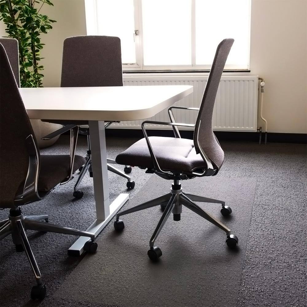 Floortex Advantagemat Clear 48 in. x 118 in. Vinyl Rectangular Indoor ...
