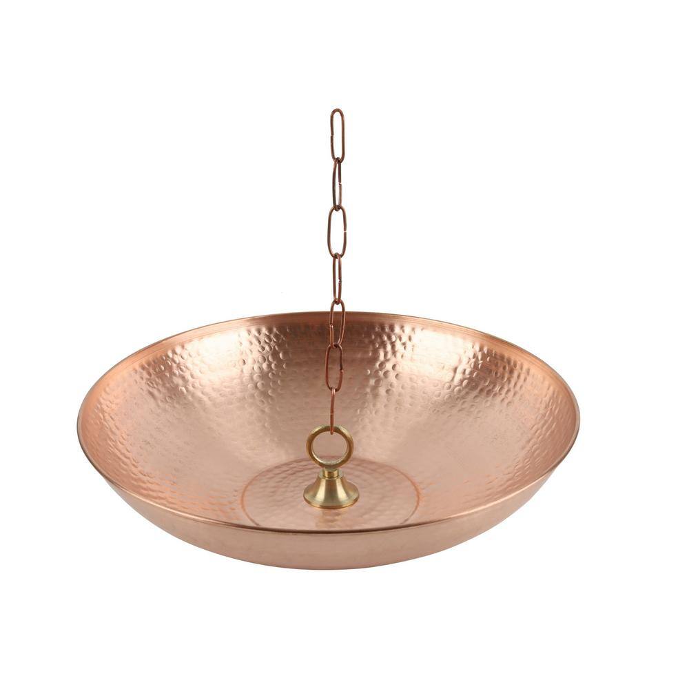 U-nitt 16 in. Pure Copper Rain Chain Anchoring Basin 0976 - The Home Depot