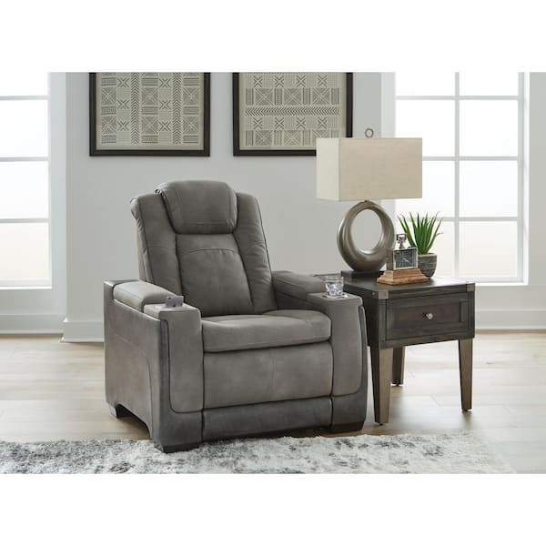 Signature DESIGN BY ASHLEY Next-Gen DuraPella Gray Faux Leather Zero ...