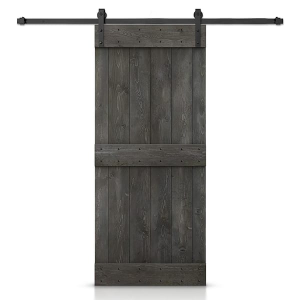 Reviews for CALHOME 46 in. x 80 in. Mid-Bar Series Solid Core Carbon Gray Stained DIY Wood ...