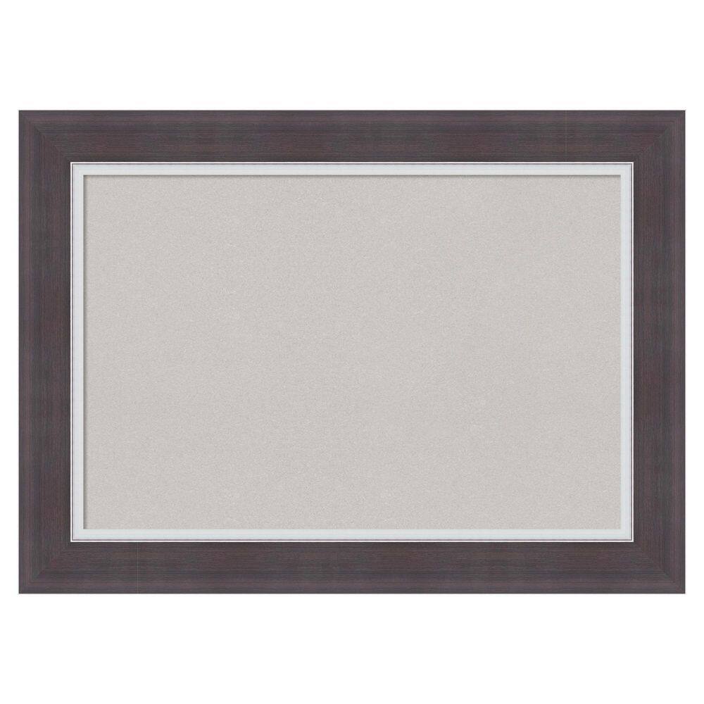 Amanti Art Ellie Brown Silver 30 in. x 22 in. Poly Framed Grey Cork ...