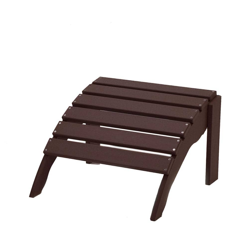 DUROGREEN Icon Chocolate Plastic Outdoor Ottoman AO8020CH - The Home Depot