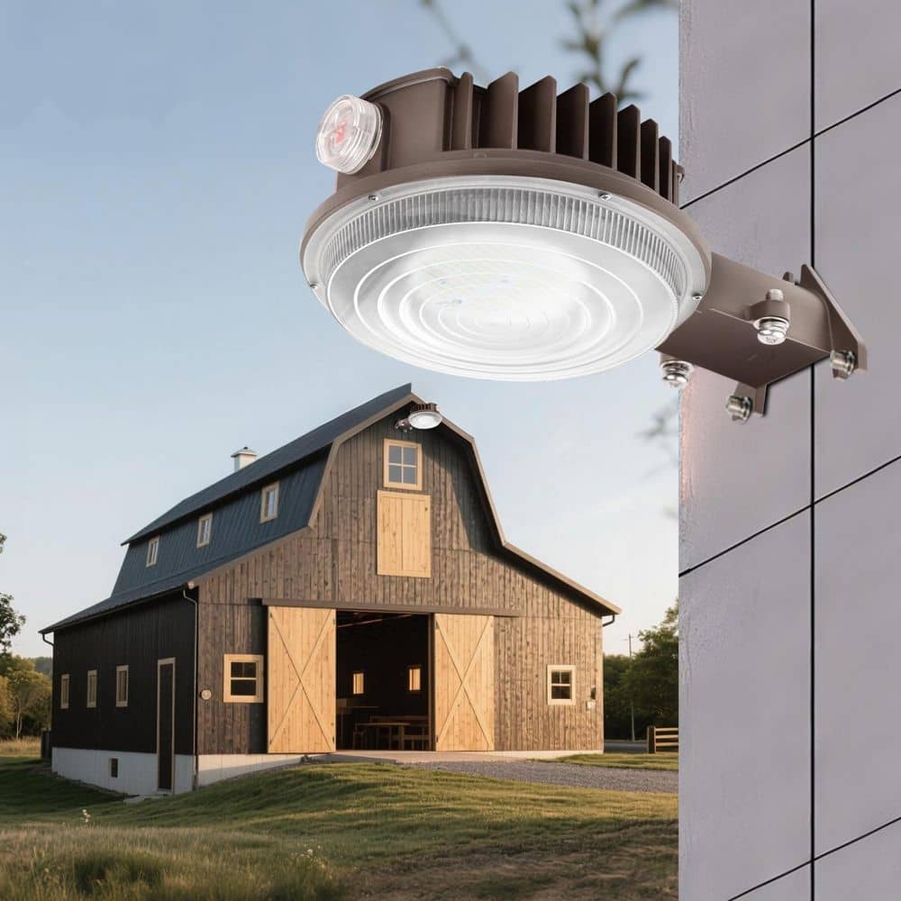 New Sight Lighting 120-Watt 15600 Lumens Bronze LED Integrated LED Dusk ...