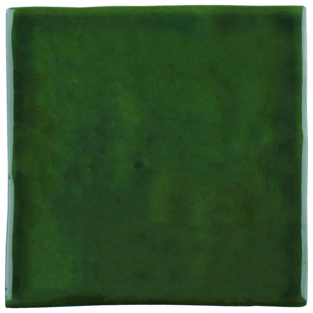 Merola Tile Viva Antic Verde 4 in. x 4 in. Ceramic Wall Take Home Tile ...