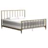 CosmoLiving by Cosmopolitan Blair Brass Gold King Size Metal Bed ...
