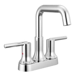 Delta Nicoli 4 in. Centerset Double Handle Bathroom Faucet in Chrome 25849LF - The Home Depot