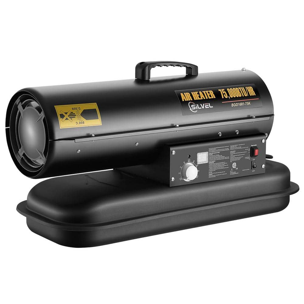 SILVEL Heater 80,000 BTU Portable forced Air Kerosene/Diesel Space ...